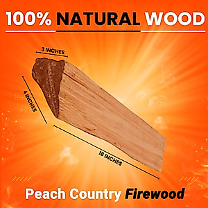 Firewood by Home and Country USA (50 LBS) - Hardwood, Firewood for Outdoor Fire Pits, Fireplaces, Wood Burning Stoves, and Campfires (w/Fire Starter)