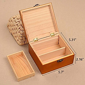 OLizee® Portable Wooden Sewing Kit Case Organizer Box Set for Home Travel, with Thread/Needles/Tape Measure/Scissors/Thimble and Other Accessories