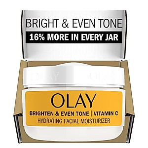 Olay Bright & Even Vitamin C with Lactic Acid Face Moisturizer, 2 oz Lightweight Brightening Face Cream for Uneven Skin Tone, Recyclable Eco Jar Packaging, Value Size