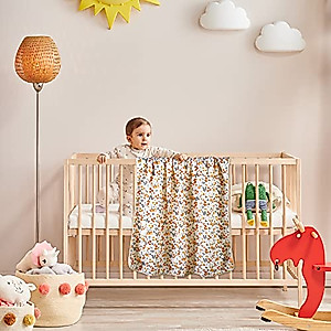 Baby Muslin Blanket - Cotton Crib Blankets for Toddlers, Soft Newborn Swaddle Receiving Blankets for Unisex Girls/Boys, Large Breathable Quilt, Nursing Cover and Kids Bed Blankets