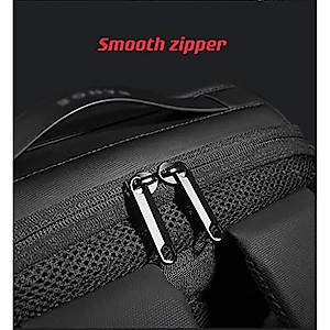 Light Oxford Cloth Business Backpack，Men Ultra-Thin Waterproof Computer Daypack，Expandable、Leisure、Outdoor Travel Rucksack Trip (Color : Light Gray, Size : 15.6inchs)