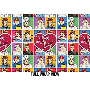 I Love Lucy OFFICIAL Square Faces 18 oz Insulated Water Bottle, Leak Resistant, Vacuum Insulated Stainless Steel with 2-in-1 Loop Cap