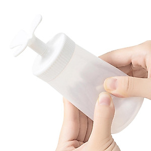 Kumprohu Squeeze Sauce Bottle | Syrup Dispenser Stand Upside Down - Honey Bottles, Empty Honey Jars with Leak Proof Screw Caps, Clear Pot for Storing and Dispensing