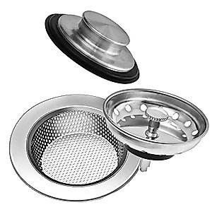 Virtue morals 3 Pack Kitchen Sink Stopper Strainer, Kitchen Sink Basket Strainer, Kitchen Sink Stopper or Kitchen Sink Perforated Basket Drain Filter Sieve