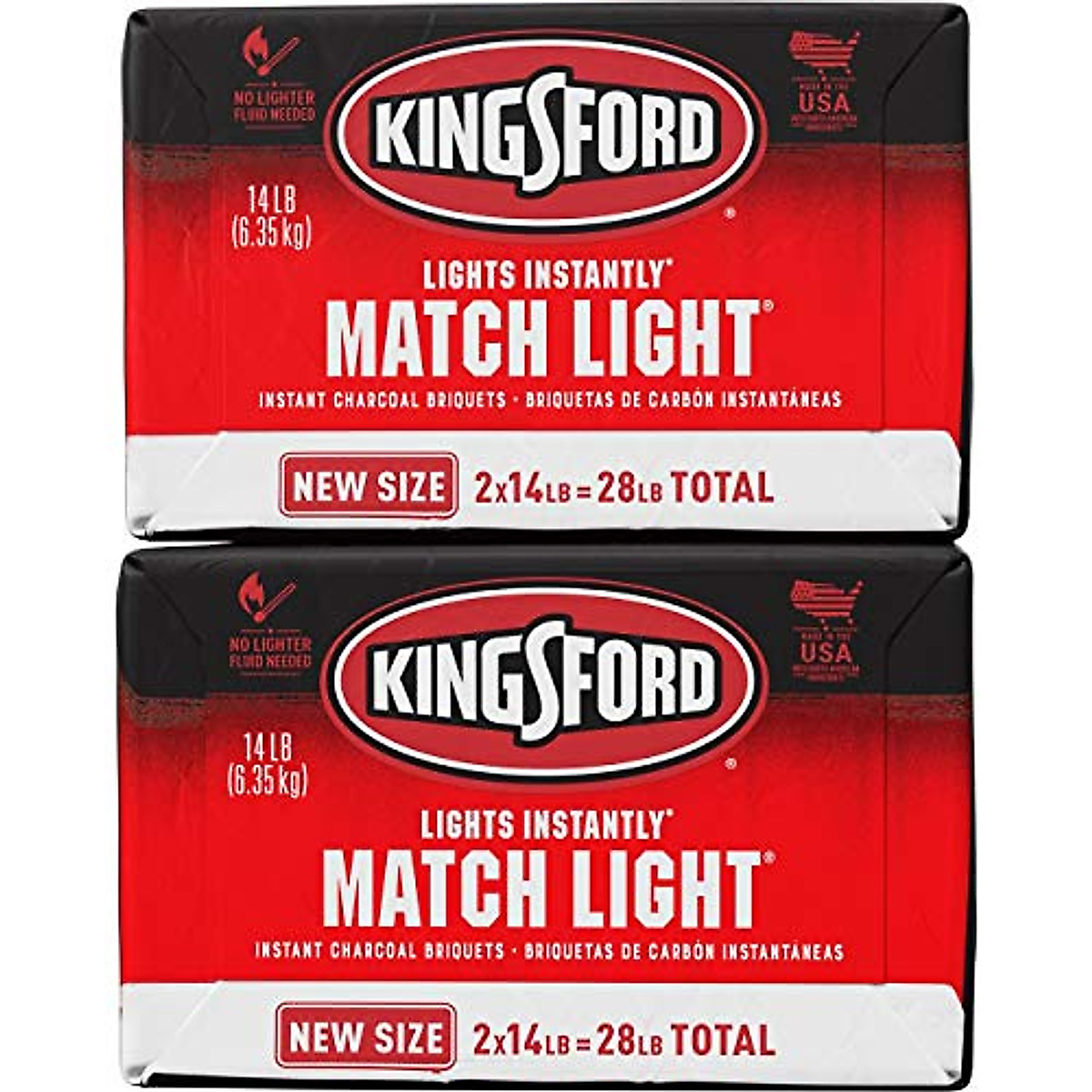 Kingsford Match Light Instant Charcoal Briquettes, BBQ Charcoal for Grilling – 14 Pounds