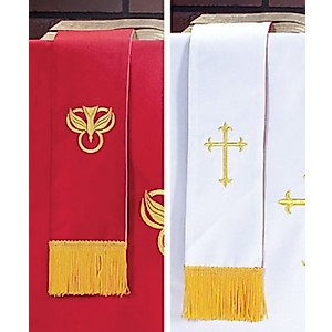 Bookmark W/Cross: Red & White