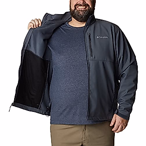 Columbia Men's Ascender Softshell Front-Zip Jacket, Graphite, Medium