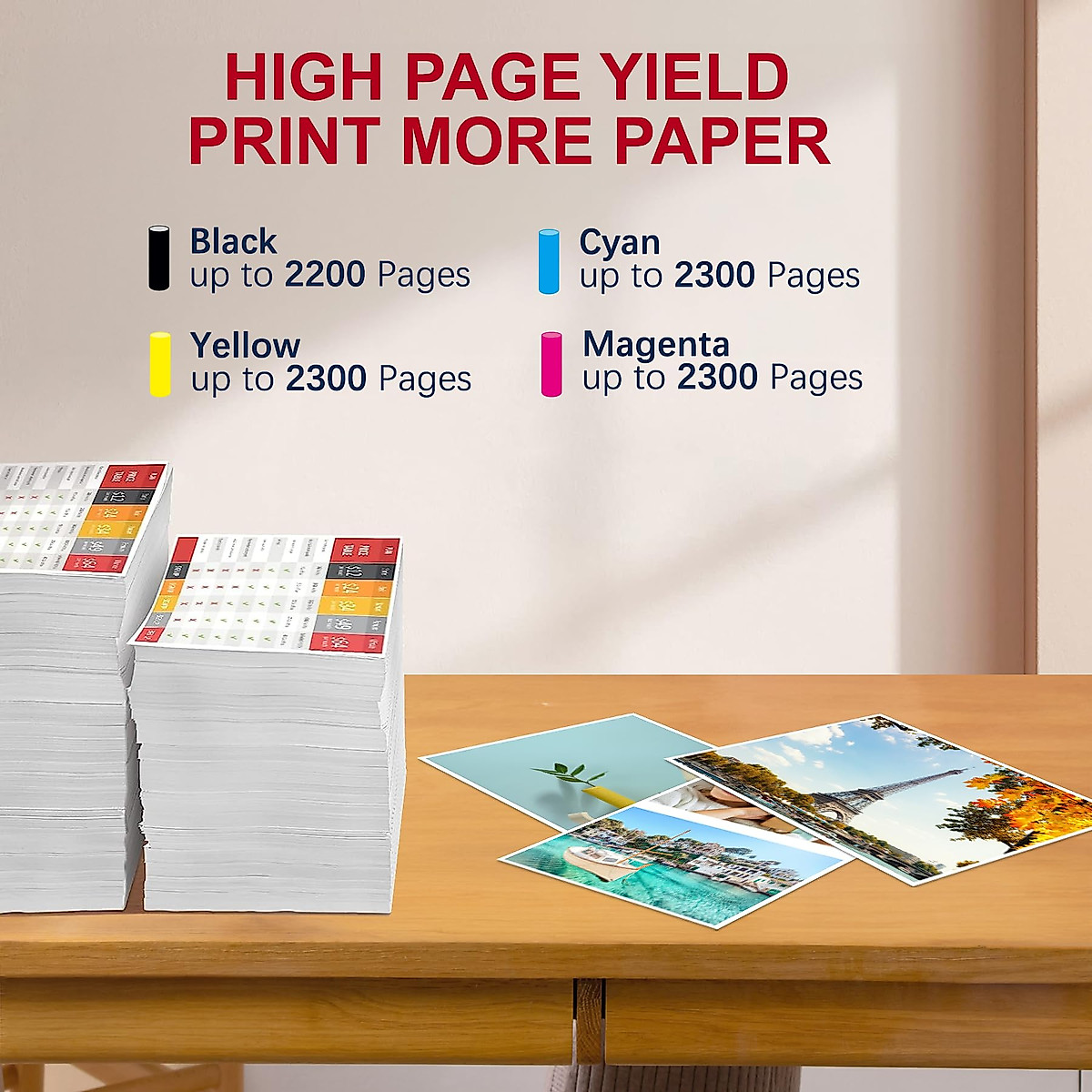 Tounker 046 046H Standard Yield Toner Cartridge Replacement for Canon 046 046H Toner Cartridge ImageClass MF733Cdw, MF731Cdw, MF735Cdw, LBP654Cdw Printer Ink, 4 Pack (Black, Cyan, Magenta, Yellow)