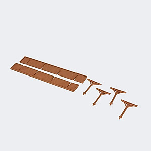 Outland Models Railway Scenery Train Station Passenger Platform with Accessories (Full-Covered) 1:160 N Scale