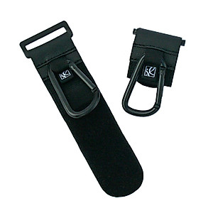 J.L. Childress Clip 'N Carry Stroller Hooks - Universal Stroller Clips with Non-Slip Straps - Durable Carabiners to Hold Watter Bottles & Bags - 2 Pack - Perfect for Uppababy & more - Black