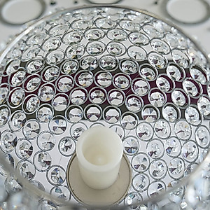 Tableclothsfactory 30" Silver Acrylic Crystal Goblet Candle Holder Flower Ball Centerpiece for Wedding Events Decoration