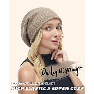 FURTALK Cashmere Slouchy Beanies for Women Winter Hats Soft Warm Beanie Hat Ladies Wool Knitting Skull Beanies