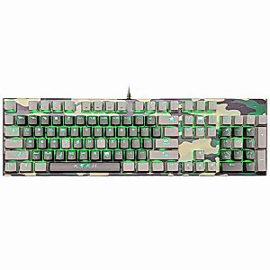 Merdia Mechanical Gaming Keyboard Wired Backlit OUTEM Black Switch Keyboard Full Size 104 Keys US Layout-Camouflage