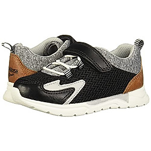 OshKosh B'Gosh Boy's EverPlay Bohemia Running Shoe, Black, 4 Toddler