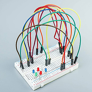Hahiyo PCB Board Breadborad 170 Point Solderless Lay Flat Large Pitch Hole Firmly Hold Pin Snug Insert No Warp Wobble Springy Contact Point Adhesive Back for Proto Shield Electronics Blocks 6pcs