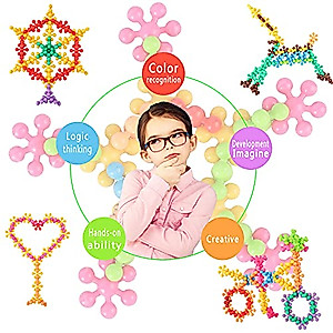 TOMYOU 200 Pieces Building Blocks Kids STEM Toys Educational Building Toys Discs Sets Interlocking Solid Plastic for Preschool Kids Boys and Girls Aged 3+, Safe Material Creativity Kids Toys