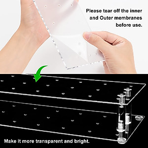 3Packs Cake Pop Stand, 21 Hole Clear Acrylic Cake Pop Holder for Weddings Baby Showers Birthday Parties Anniversaries Candy Halloween Decoration