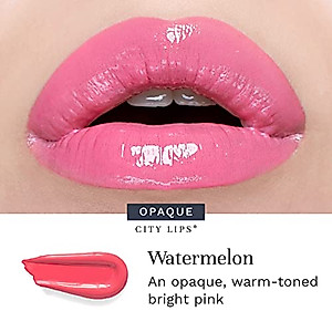 City Beauty City Lips Plumping Lip Gloss Watermelon - High-Shine Gloss for Fuller, Younger-Looking Lips | Hydrating & Smoothing Lip Treatment Hyaluronic Acid