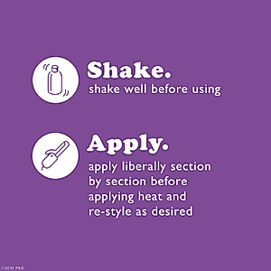 Waterless Heat Shield Protect & Re-Style, Sulfate-Free, For All Hair Types, 6.4 Fl Oz