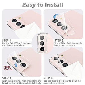imluckies Camera Lens Protector for Samsung Galaxy S22 & S22 Plus [4 pack], Scratch-resistant Tempered Glass Back Camera Lens Cover, Ultra-thin, Easy Installation Lens Protector, Clear