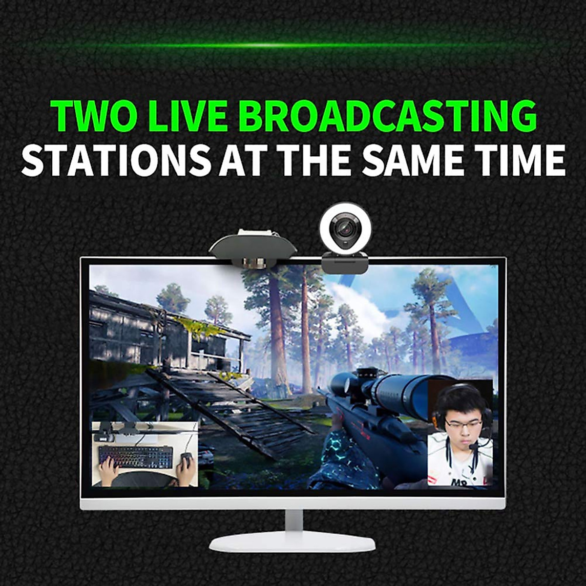 SOLUSTRE Web Camera 1 Set camera High Definition Webcam Video Webcam Advanced webcam with microphone Fill light webcam Webcam Live Streaming Webcam USB Webcam laptop computer plastic 4k