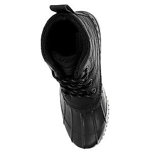 LONDON FOG Womens Winley Nylon Quilt Duck Boot black 7