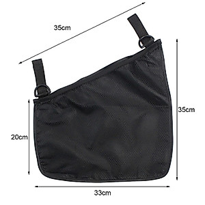 Colcolo Universal Multifunction Buggy Net Bag Baby Stroller Side Hanging Mesh Bags Organizer Pouch Lightweight Carrying Diapers Pocket Gift, Black