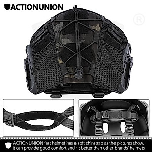 ACTIONUNION Airsoft Fast Helmet Basic Set PJ Type Tactical Paintball Helmet (Large, Black)