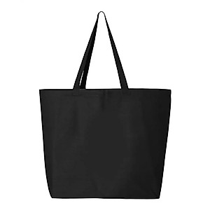 shop4ever Personalized Custom Design Your Own Jumbo Heavy Canvas Tote Reusable Shopping Bag 10 oz Black 1 Pack