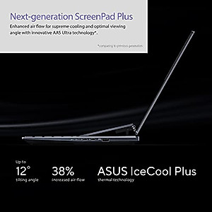 Zenbook Pro 14 Duo OLED 14.5” 2.8K OLED Touch, 120Hz Refresh Rate, ScreenPad Plus, Intel Evo Platform, i7-12700H CPU, 32GB RAM, 1TB SSD, Windows 11 Home, Tech Black, UX8402ZA-DB76T