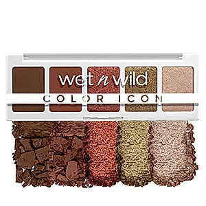 wet n wild Color Icon Eyeshadow Makeup 5 Pan Palette, Go Commando, Matte, Shimmer, Metallic, Long Wearing, Rich Buttery Pigment, Cruelty Free