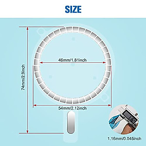 Cuniadwne 3 PCS Magnetic Sticker for Mag Safe Wireless Chager & Accessories, Strong Universal Magnet Ring Sticker for Any Smart Phone (White)