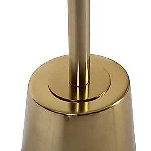 Kate and Laurel Tira Modern Marble Side Table, 14 x 14 x 24, Gold, Small Pedestal Table for Decorative Display