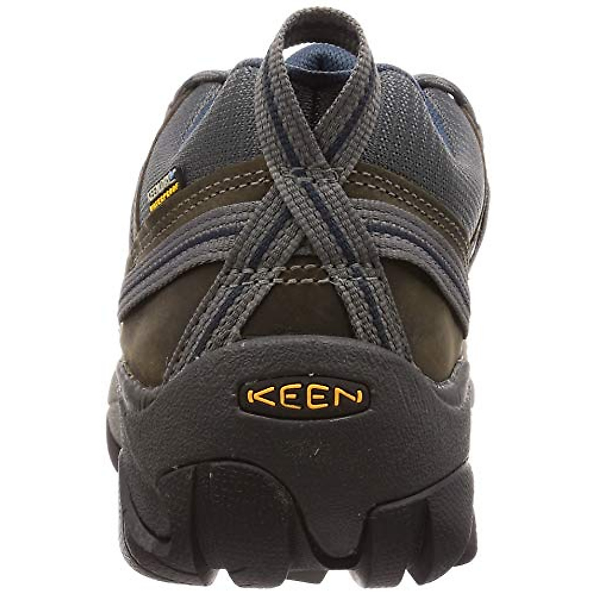 KEEN Men's Targhee 2 Low Height Waterproof Hiking Shoes, Gargoyle/Midnight Navy, 10.5 US