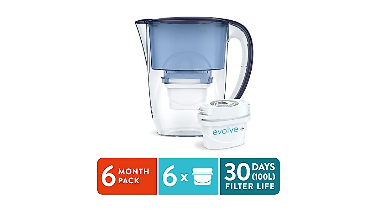 Aqua Optima Oria Water Filter Jug with Evolve+ Cartridges | Large Capacity