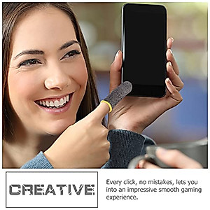 Finger Sleeves Screen Protectors Game, Finger Gloves Gaming Versatile Finger Covers Anti- Fiber Finger Protectors Thumb Sleeves for Gaming -30pcs Black Gloves Game Finger Sleeves