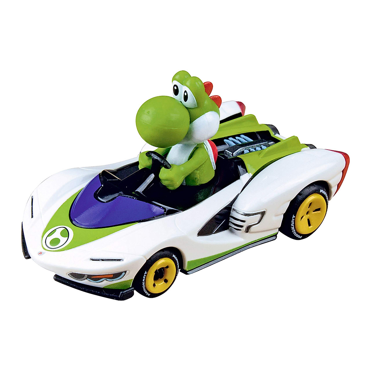 Carrera 64183 Mario Kart P-Wing Yoshi 1:43 Scale Analog Slot Car Racing Vehicle GO Slot Car Toy Race Track Sets