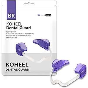 KOHEEL Adjustable Mouth Guard for Teeth Grinding and Clenching, No Boiling Night Guard, Stop Bruxism Dental Guard (2 Count)