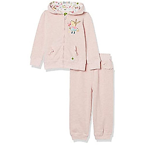 John Deere Baby Girls Infant Hoodie And Pant French Terry Set, Soft Pink Heather, 24M US