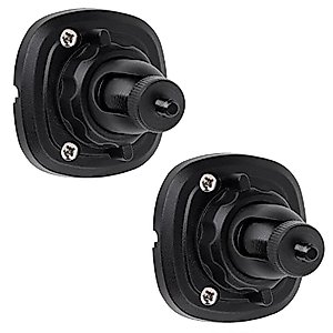 Mippko 2 Pack Speaker Wall Mount Holder for 1/4"-20 Threaded Screw Hole，360°Rotation Adjustment Aluminum Alloy Bracket, Black