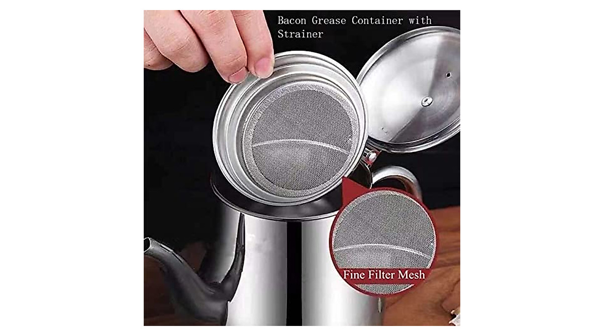 Premium Stainless Steel Oiler with Strainer - 24 oz