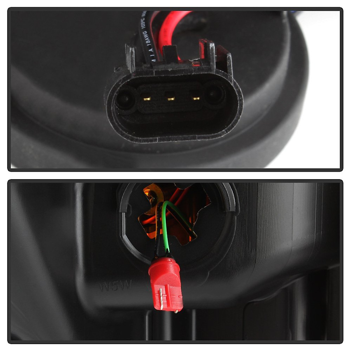 ACANII - For 2011-2016 Ford F250 F350 SuperDuty Black LED Tube Projector Headlights Headlamps Replacement Set Left+Right