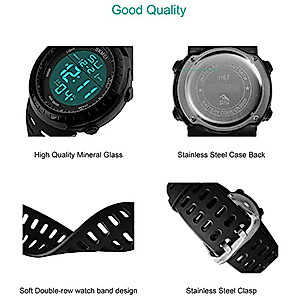 LYMFHCH Men's Digital Watch, Sports Waterproof Military Watches for Men LED Casual Stopwatch Alarm Tactical Army Watch