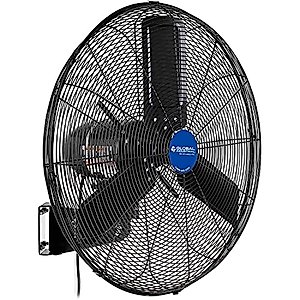 Global Industrial Outdoor Oscillating Wall Mounted Fan, 24" Diameter, 3/10HP, 7700CFM