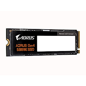 GIGABYTE AORUS Gen4 5000E SSD 500GB PCIe 4.0 NVMe M.2 Internal Solid State Hard Drive with Read Speed Up to 5000MB/s, Write Speed Up to 3800MB/s, AG450E500G-G