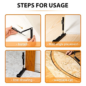 Saker Multi-function Scribing Tool- Construction Pencil- Aluminum Alloy Scribe Tool with Deep Hole Pencil,DIY Woodworking Scribe Gauge Scriber Line Maker Measuring Tool,Multifunctional Tools