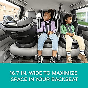 Evenflo Revolve360 Slim 2-in-1 Rotational Car Seat with Quick Clean Cover (Salem Black)