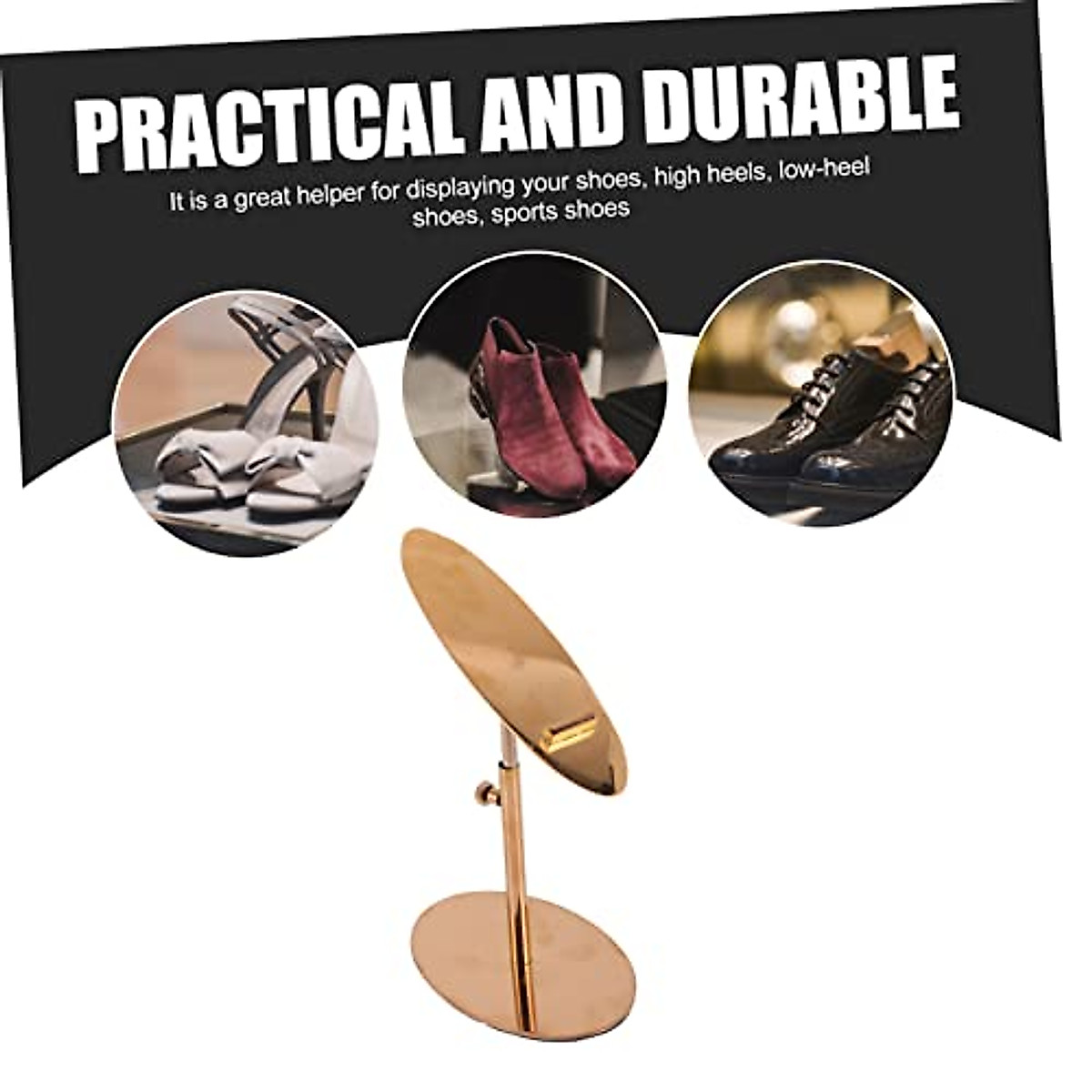 Holibanna Portable Shoe Rack Metal Shoe Rack Sneaker Holder Portable Shelves Shoe Display Cases High Heels Display Stand Shelf Display Stands Shoebox Shopping Display Rack Sports Shoes