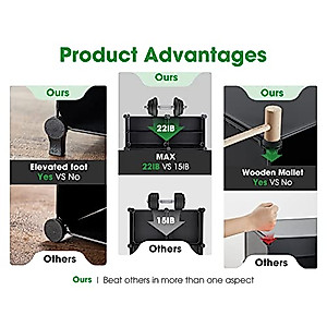 Puroma Stackable Shoe Storage Organizer Cabinet, 12-Cube Plastic Shoe Storage Rack Durable Modular Shoe Cabinet with Wooden Mallet DIY for Home, Office, Bedroom（Black