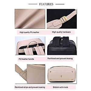 PAOIXEEL Lightweight Soft PU Leather Fashion Backpack Purse for Women, Anti-theft Travel Bag